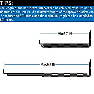 Agandax Sound bar Mounts | Works with All Soundbars Including Samsung, LG, Sony, Vizio, & More | Depth Adjustable Universal Soundbar Wall Mount Bracket