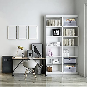 UNAMAX 3 Packs Closet Storage Bins - Trapezoid Large Storage Box - Foldable Fabric Baskets for Organizing Clothes - Baby Toiletry, Toys, Towel, DVD, Book (1# Dark Grey, 11.6 x 11.6 x 7.9 inches)