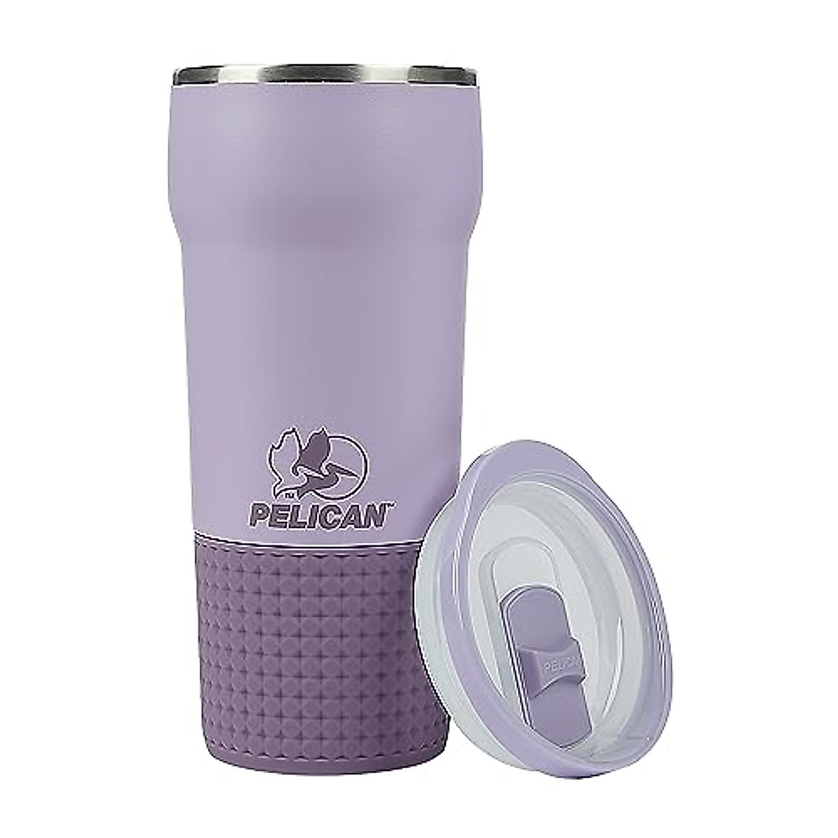 Pelican Hydration Pelican Cascade™ 22 oz Vacuum Insulated Tumbler - Recycled Stainless Steel Double Wall Travel with Dual Lid, Powder Coated Insulated Coffee Mug For Hot Cold Drinks, Lilac