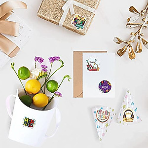 Music Stickers (500 PCS), 10 Graphic Aesthetics Cartoon Decal Rolls Self-Adhesive Seals for Kids Girls Boys Teens for Birthday Party Decoration for Water Bottle Laptop Scrapbook Card Envelope