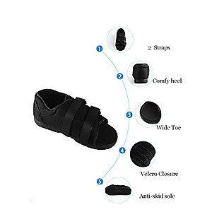 Cast Shoe Foot Fracture Support Surgical Shoe Medical Open Toe Plaster Cast Boot Post Op Shoe Toe Valgus Surgical Fixed Gypsum Shoe Walking Boot for Foot Injuries Stable Ankle Joints Postoperative Recovery Pain Relief