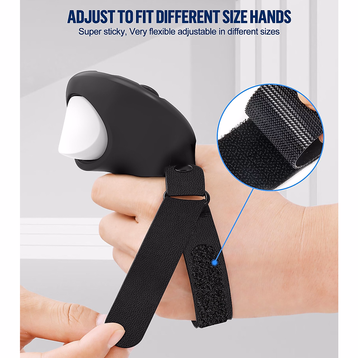 YRXVW Controller Grips Compatible with Oculus/MetaQuest 3 Accessories, Silicone Anti Throw Hand Grips Protective Cover with Adjustable Knuckle Strap for Quest 3