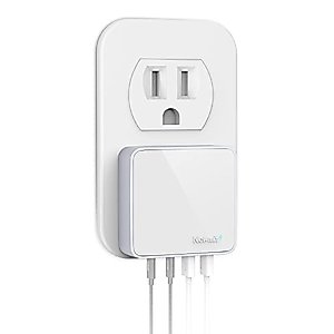 Nekmit USB C Charger, 52W 4-Port Thin Flat Fast Wall Charger Type-C Charging Station with Two 20W PD 3.0 and 2 USB Ports for iPhone 14/14 Pro/14 Pro Max, iPad Pro, AirPods, Galaxy, Android and More