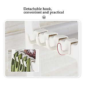 FIZZOQI 2 Layer Kitchen Spices Bottle Organizer Rack Multi-Functional Organizer Shelf Home Durable Storage Shelf Eco-Friendly Stand White Utility Rack Floor Storage Rack