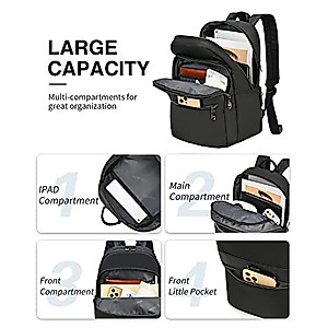 BRINCH Mini Backpack Purse for Women, Fashion Small Backpack with Multi-pocket Water Resistant Travel Backpack Casual Daily Daypack for Ladies Teen Girls