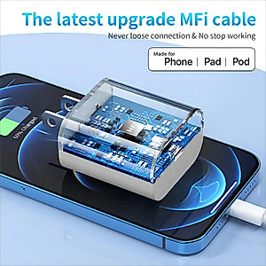 3Pack USB C Charger Block 20W, iGENJUN PD 3.0 Type C Charger Wall Charger USBC Power Adapter Brick Cube Fast Charger for Phone 15/15 Pro/14/13, Galaxy, Pixel, AirPods Pro-White