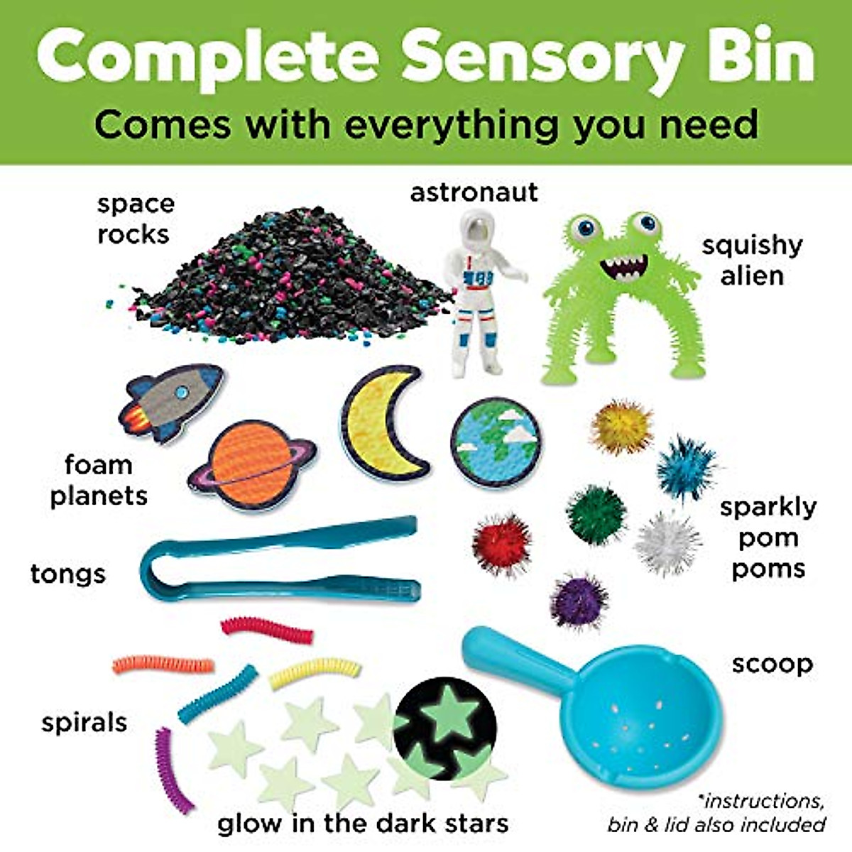 Creativity for Kids Sensory Bin: Outer Space - Preschool and Toddler Sensory Toys, Fine Motor Skills Toys and Sensory Activities for Kids Ages 3+