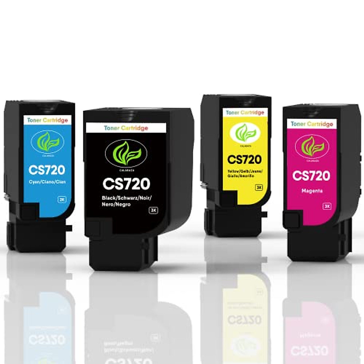 CS720 Remanufactured Toner for Lexmark CS720 Color Toner Cartridge for CS720de CS725 Laser Printer Compatible with 74C10K0 74C10C0 74C10M0 74C10Y0 (Black Cyan Yellow Magenta High Yield 4-Pack)