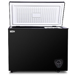 Deep Freezer 7.0 Cu Ft Chest Freezer With Adjustable Thermostat And Removable Storage Basket Small Freezer For Home Kitchen Office Bar WANAI