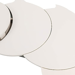 BANLICALI Dining Table, Rotating 360° Manual Adjustable Dining Table, 6.56ft ABS Turntable Serving Train, Round Kitchen Table Turntable for Banquets Party Wedding Milk White Load 10kg/22 lb