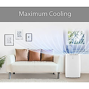 LG 6,000 BTU (DOE) / 8,000 BTU (ASHRAE) Portable Air Conditioner, Cools 250 Sq.Ft. (10' x 25' room size), Quiet Operation, LCD Remote, Window Installation Kit Included, 115V