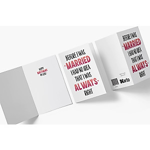 Karto Sweet Birthday Card For Husband, Large 5.5 x 8.5 Birthday Cards For Husband, Birthday Card For Him - Husband Birthday Card - Always Right