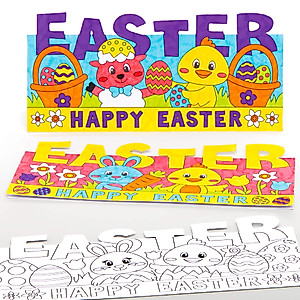 Baker Ross AT533 Easter Color in Pop Up Cards - Pack of 10, Creative Art and Craft Supplies for Kids to Make and Decorate 10