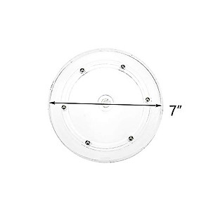 FarBoat 2Pcs 7-Inch Plastic Turntable Acrylic Turntable Organizer Plastic for Kitchen Cabinets Spice Rack Table Cake Pantry Decoration (Clear)