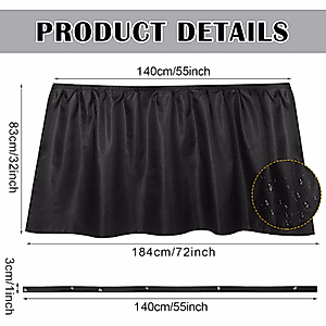 Windkream Fabric Sink Skirt Diamond Bathroom Stitch Black Self Stick Adhesive Waterproof Fabric Under Sink Curtain Skirt 55 x 32 Inch Sinks Adds Bathroom Storage