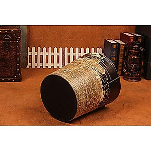 Daliuing Waste Can Creative British Leather Round Trash can for Household use Garbage Waste Basket for Washroom/Bathroom