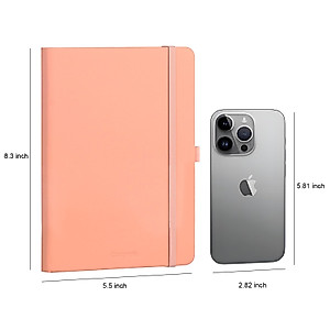 Compera Lined Journal Notebooks, 4 Pack, 176 Pages, 5.5 x 8.3, 100gsm Thick Paper, A5 Hardcover Notebooks with Pen Loop and Inner Pocket, for School Business Office College（Morandi colors）