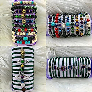 GUTELOWE Beads for Jewelry Making Kit Adults Girls. 200+PCS 8mm Natural Stone Beads for Bracelet Making Kit for Girls Adults. 8mm Gemstone Beads Kit, Adult Bracelets Beading Kits, Jewelry DIY.