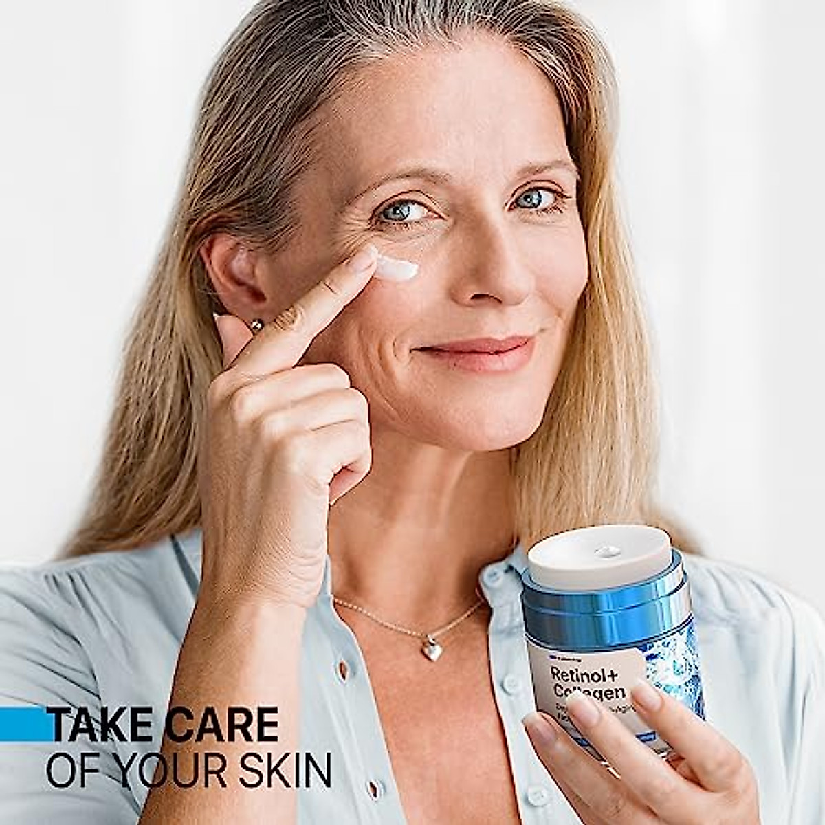 Face Moisturizer Retinol Cream - Men and Women Anti-Aging Day & Night Neck Décolleté with Retinol, Collagen Hyaluronic Acid Hydrating Wrinkle Repair Safe for All Skin Types