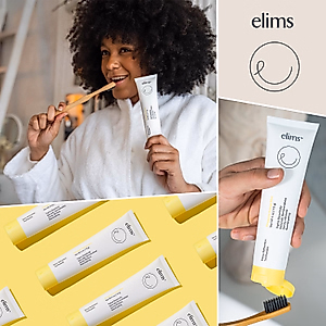 ELIMS Nano Hydroxyapatite Fluoride Free Toothpaste - Xylitol Remineralizing Toothpaste for Whitening Sensitive Teeth - SLS Free Orange Pineapple Mint Flavored Toothpaste for Adults & Kids 4oz