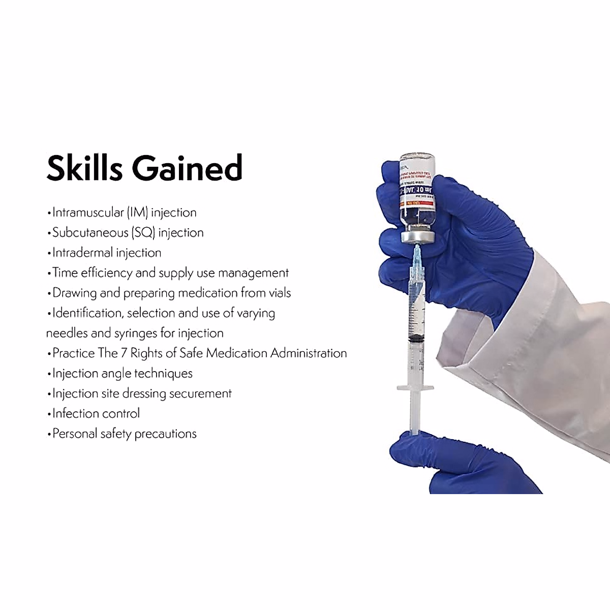 Anatomy Lab Venipuncture Practice Kit with Wearable Simulation Arm Pad Model IV + Supplemental Injection Skill Supplies Kit Clinical Nursing Training, 65 Piece Bundle