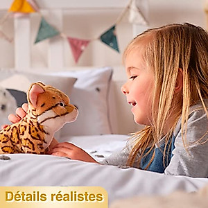 Living Nature Sabre Toothed Tiger, Realistic Soft Cuddly Prehistoric Toy, 12 Inches