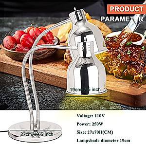 YMJOINMX Food Warmer Lamp Heat Lamp with Bulbs for Food Heating Lamp Commercial Food Buffet Warmer Lamp Restaurant Food Service