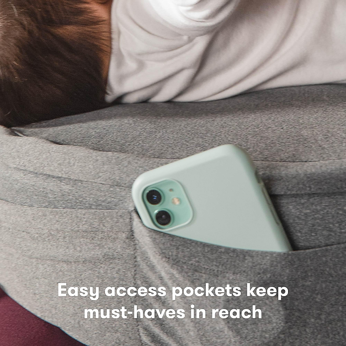 Frida Mom Nursing Pillow Cover, Easy-to-Clean Replacement Cover, Soft Fabric, Machine Washable, Gray