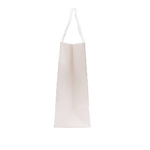 12 Pack Thank You Gift Bags - Elegant Paper Gift Bags With ‘’Thank You’’ Embossed In Rose Gold Foil Letters - Perfect For Birthday Party, Wedding Party, Paper Favor Bags 4"x 7"x 9" Inches - White