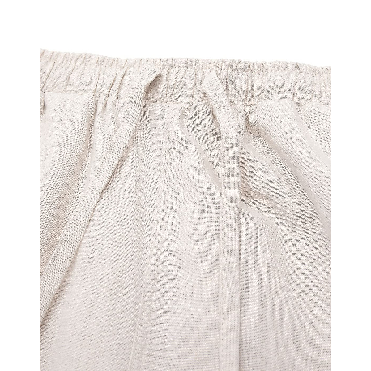 Bonnorth Womens Wide Leg Trousers for Women Golf Flowy Capri Pants for Women Boho Lounge Linen Palazzo Pants Women's Lounge Oversized Sweatpants Pants Khaki XL