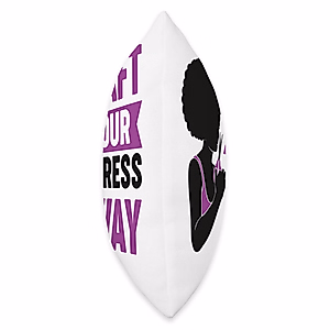 Black Women Craft Apparel Stress Away Black Women Gift Cute Crafting Throw Pillow, 16x16, Multicolor