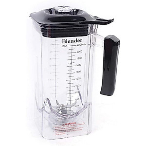 110V 2200W Electric Commercial Soundproof Blender 2.2L Fruit Juice Smoothie Maker Professional Countertop Blender with Shield Quiet Sound Enclosure for Puree, Ice Crush, Shakes and Smoothies