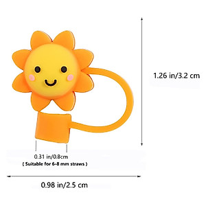 6Pcs Straw Tips Cover Straw Covers Cap for Stanley Cup Cloud Shape Straw Protecto Reusable Drinking Straw Lids for Straw Tips Bottle Accessories (style A)