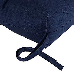Greendale Home Fashions Outdoor 44 x 22-inch High Back Chair Cushion, Set of 2, Midnight 2 Count