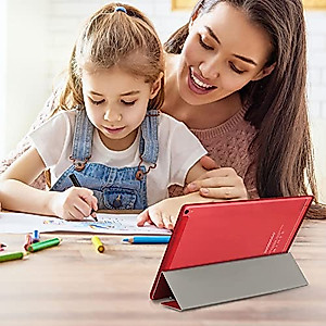 AOYODKG 2 in 1 Tablet 10 in, Android 11 Tablet Computer with Keyboard Bundle, 4GB+64GB, 5G & 2.4G WiFi Tablets PC, Dual Camera, 6000mAh, Mouse, Stylus (DGO-Red)