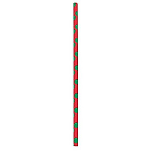 Red & Green Polka Dot Christmas Paper Straws, 10ct