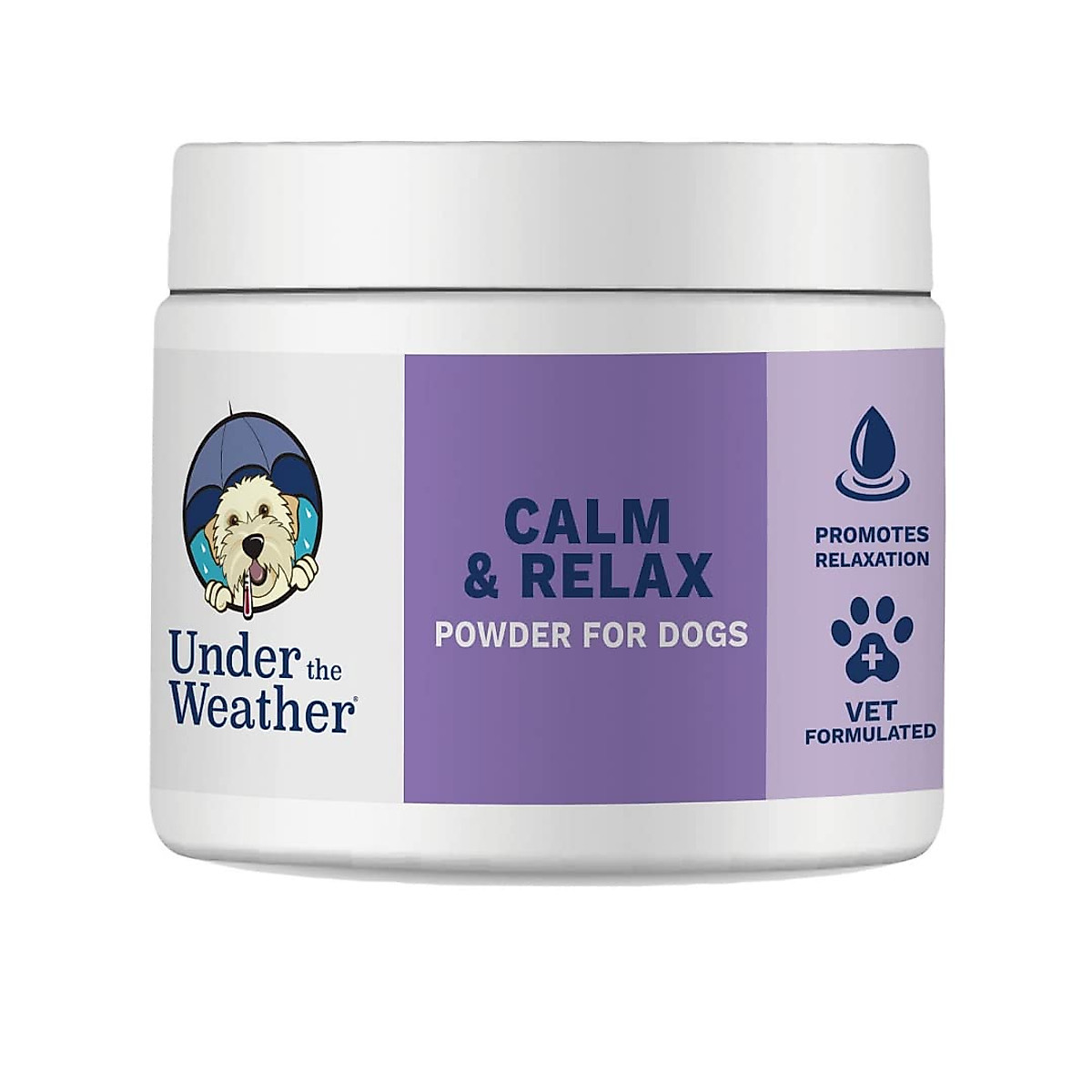 Under The Weather Calming Powder for Dogs | Vet Formulated All-Natural Calming Supplement for Dogs | Help Reduce Stress & Anxiety for Dogs | 120 Servings