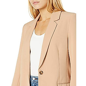 The Drop Women's Blake Long Blazer, Praline, 3X