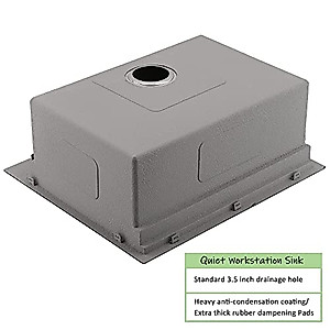 25 Black Drop In Kitchen Sink Workstation-Wesliv 25x22x10 Topmount Drop In Kitchen Sink Black Stainless Steel Sink Double Ledges Workstation Sink 16 Gauge Single Basin Kitchen Sink with Accessories