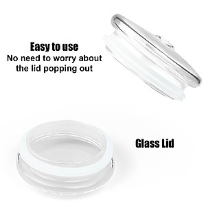 4Pack Glass Cups With Lids and Glass Straws, 20 OZ High Borosilicate Tumbler Glass Iced Coffee, Wide Mouth Smoothies, Bubble Tea, Juice, Milk, Cocktails Jars, Travel Mugs