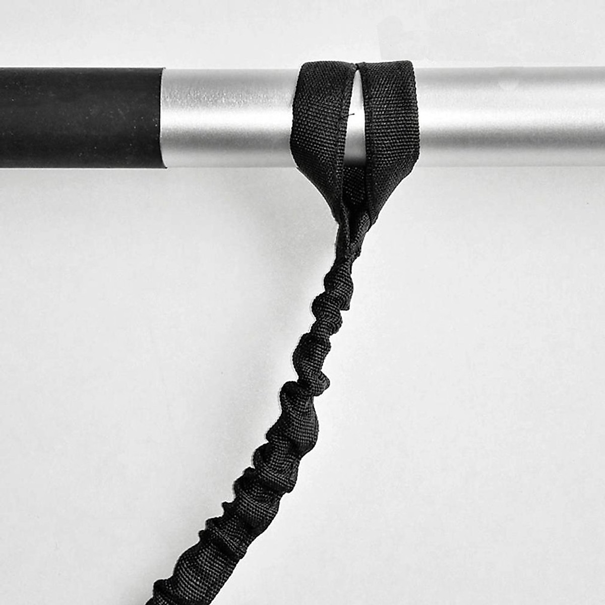 MOOCY Stretchable Kayak Paddle Leash Tether with D-Shape Carabiner Bungee Leash Strap 1ft for Kayaking Canoe SUP Board Paddles, Surfboard, Fishing Poles Rods