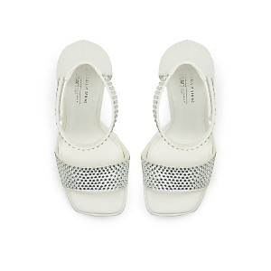 Call It Spring Women's Lorii Heeled Sandal, White, 7