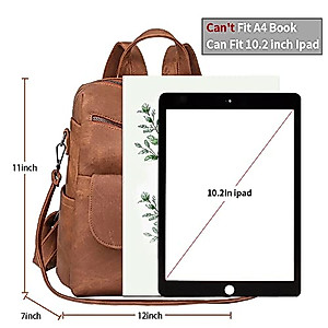 LAFRIOUS Mini Backpack Purse, PU Leather Convertible Women Travel Daypack Multipurpose Design Handbag Anti-theft Shoulder Bag with Detachable Shoulder Strap Brown