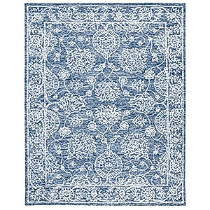 Safavieh Metro Collection 8' x 10' NaturalBlue MET806M Handmade Premium Wool Living Room Dining Bedroom Area Rug