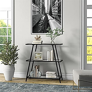 Yair 36'' Tall Rectangular Bookcase in Blackened Bronze