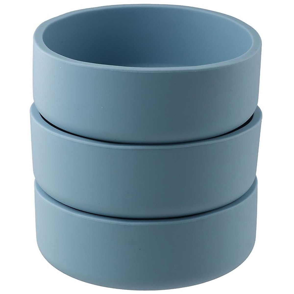 hobbyme Silicone Egg Mold for Air Fryer, 3 PCS Round Sous Vide Egg Bite Maker for Microwave, Reusable 4" Small Soft Egg Bites Pan, Home Kitchen Accessories(Blue)