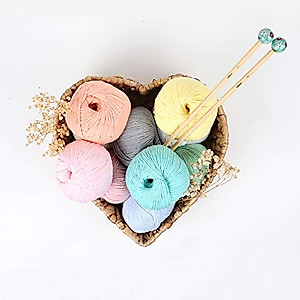 Gazzal Baby Cotton Yarn Set for Knitting and Crochet. Pack of 10 Skeins, Total 1800 Yards. Great for Baby Blankets and Clothes (Pastel)