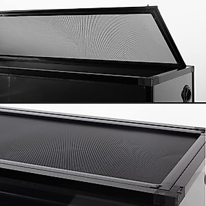 REPTI ZOO 67 Gallon Large Glass Reptile Terrarium 48" x 18" x 18", Easy Folding & Detaching Reptile Breeding Tank with Black PVC Back Panel Full Open Door Screen Ventilation