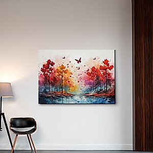 Abstract Painting Buy Canvas Wall Art, Butterfly Painting Art, Butterfly canvas, bedroom Butterfly wall art,Watercolor abstract Butterfly canvas painting