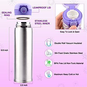 Decorate Your Own Water Bottle Kits for Girls Age 4-6-7-8-10-12, Valentines Day Gifts for Kids with Cute Stickers Arts and Crafts for School, Birthday Easter Gifts for Girls, Back to School Supplies